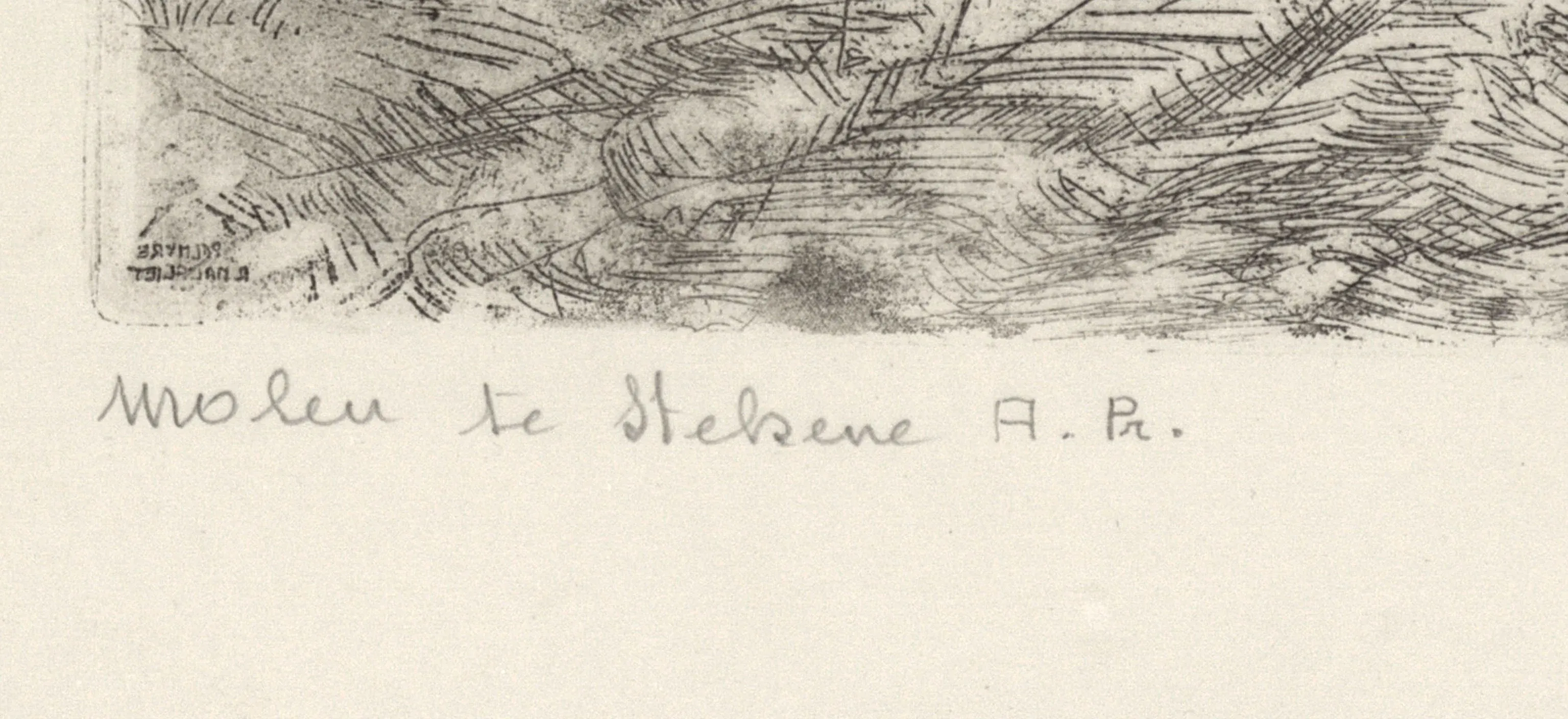 Mill in Stekene, buy an etching from the Belgian etcher Romain Malfliet