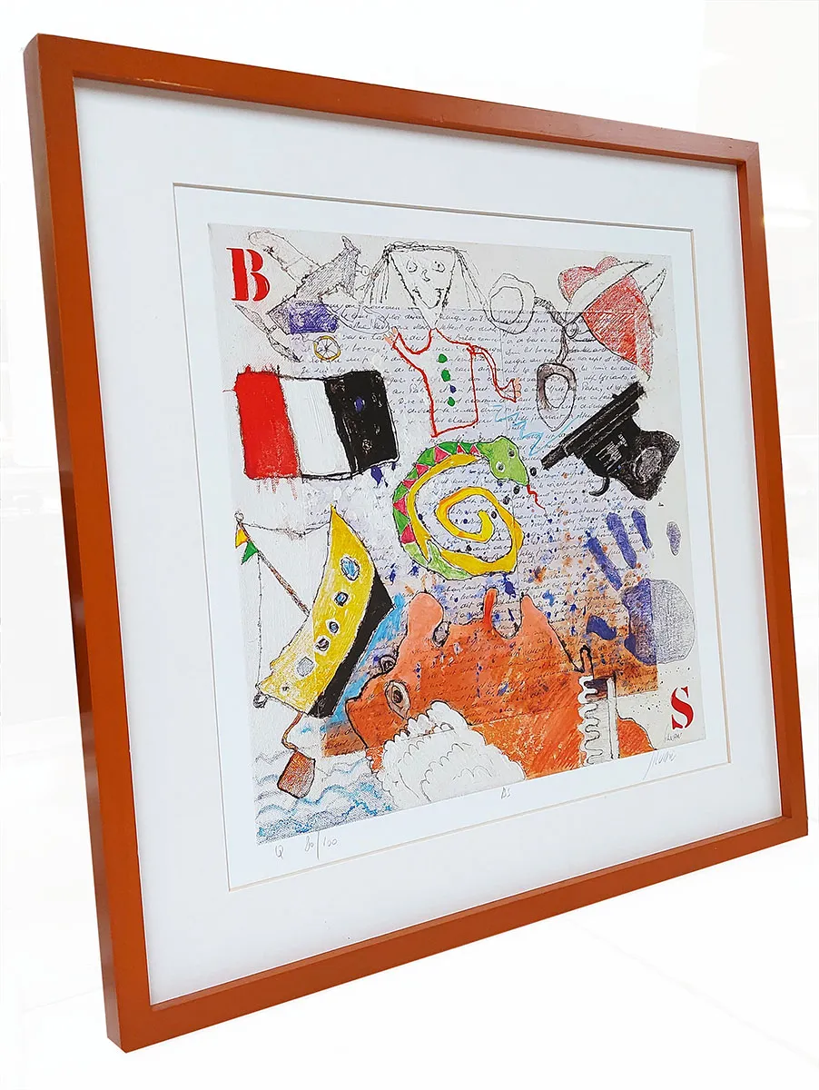 Kunstwerk papier van de Belgische kunstenaar Christian Silvain kopen