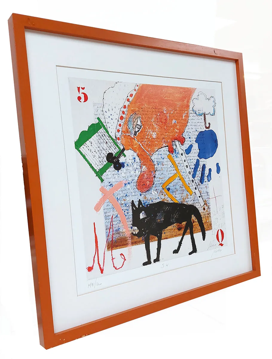 Kunstwerk papier van de Belgische kunstenaar Christian Silvain kopen