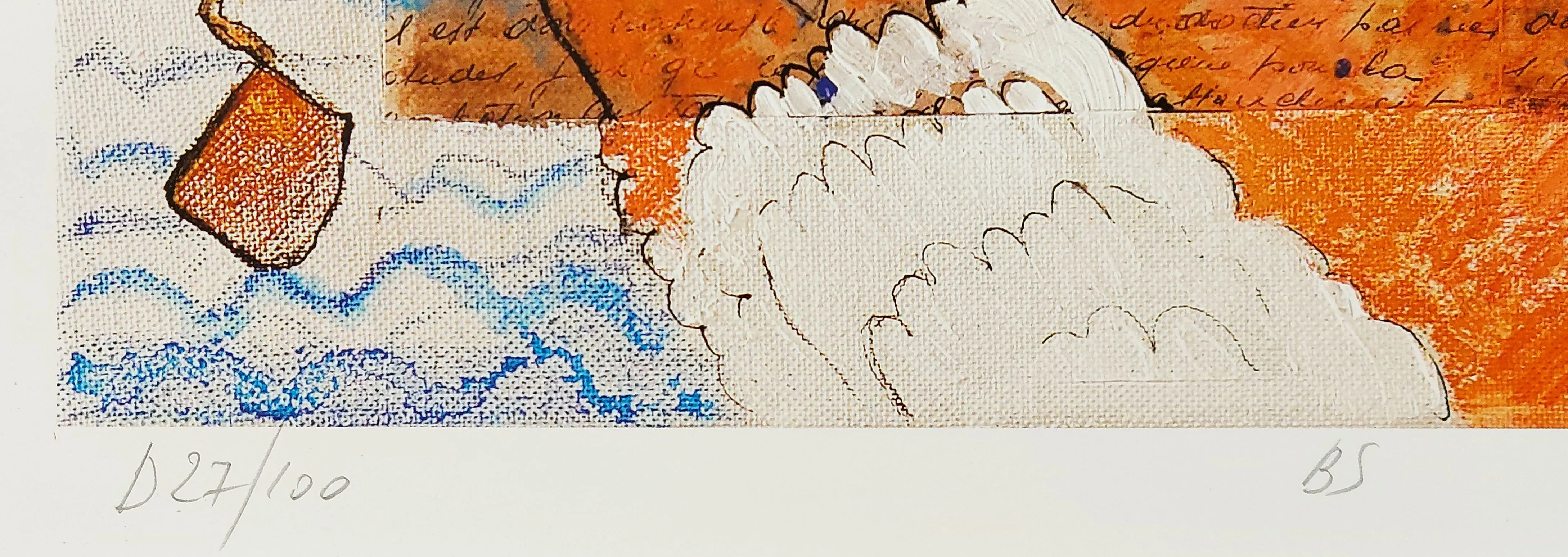 Kunstwerk papier van de Belgische kunstenaar Christian Silvain kopen