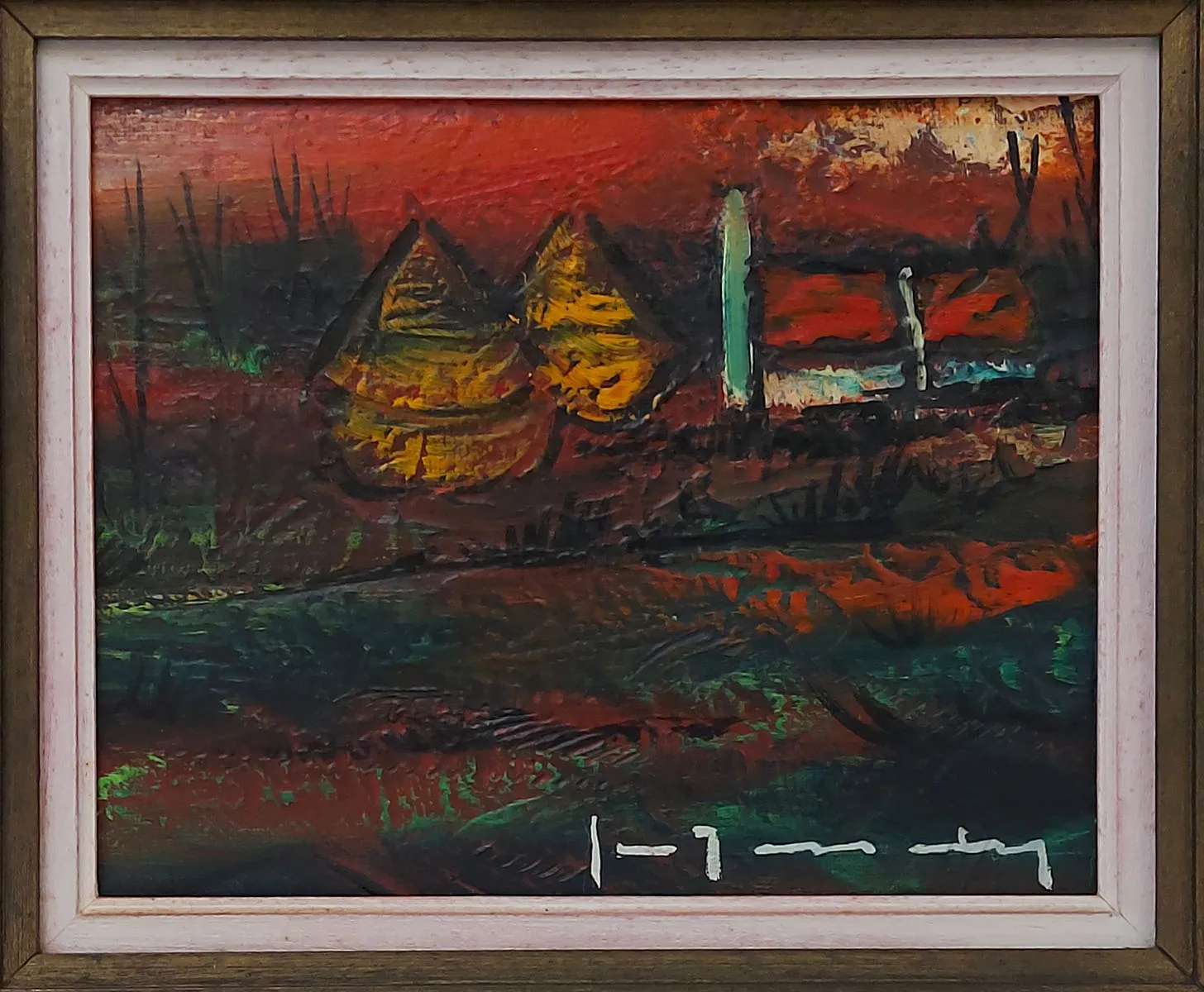 neo-expressionistisch schilderij van Stephaan Tessely