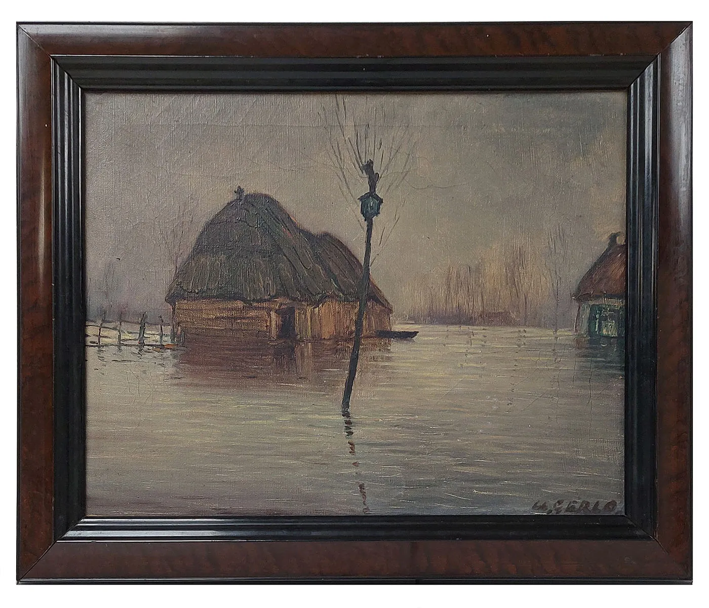 Schilderij van de Ruisbroekse overstromingen van Urbain Gerlo