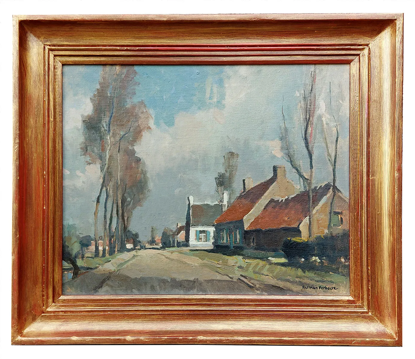 Olieverfschilderij van de Belgische kunstschilder Herman Verbaere