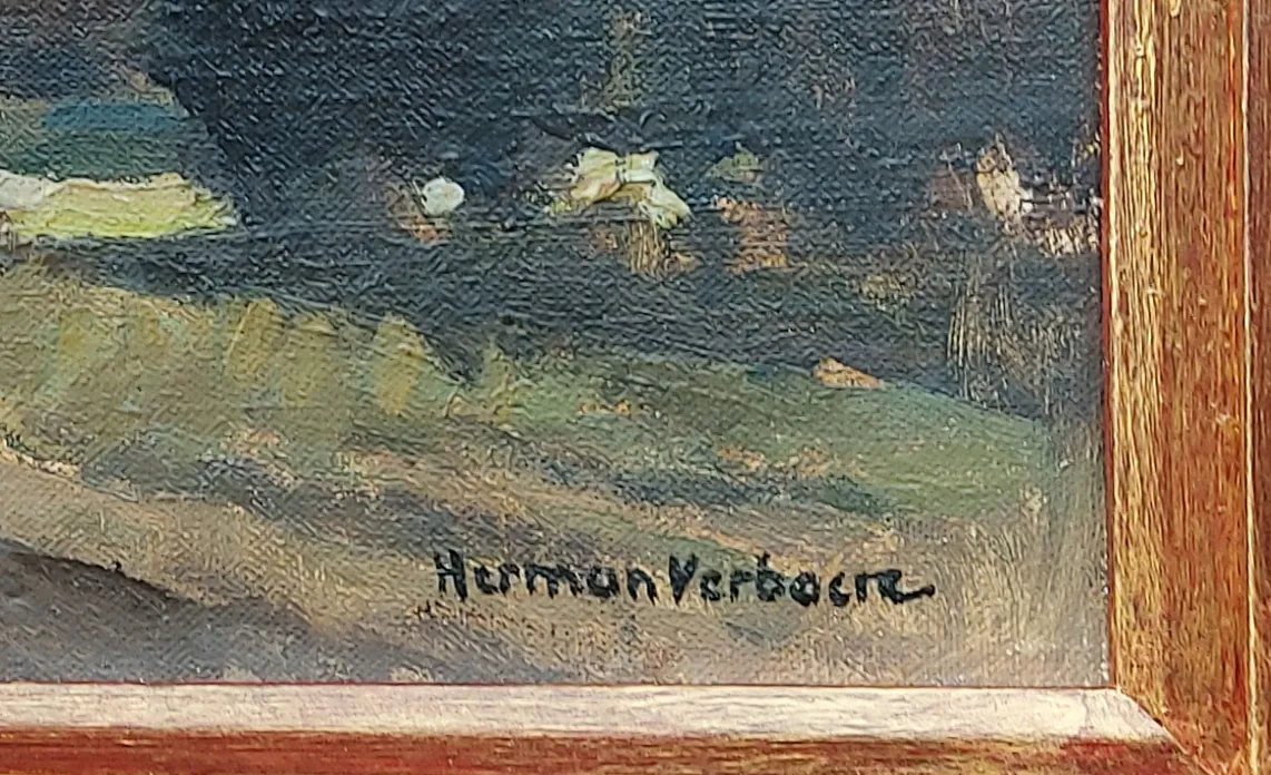 Olieverfschilderij van de Belgische kunstschilder Herman Verbaere