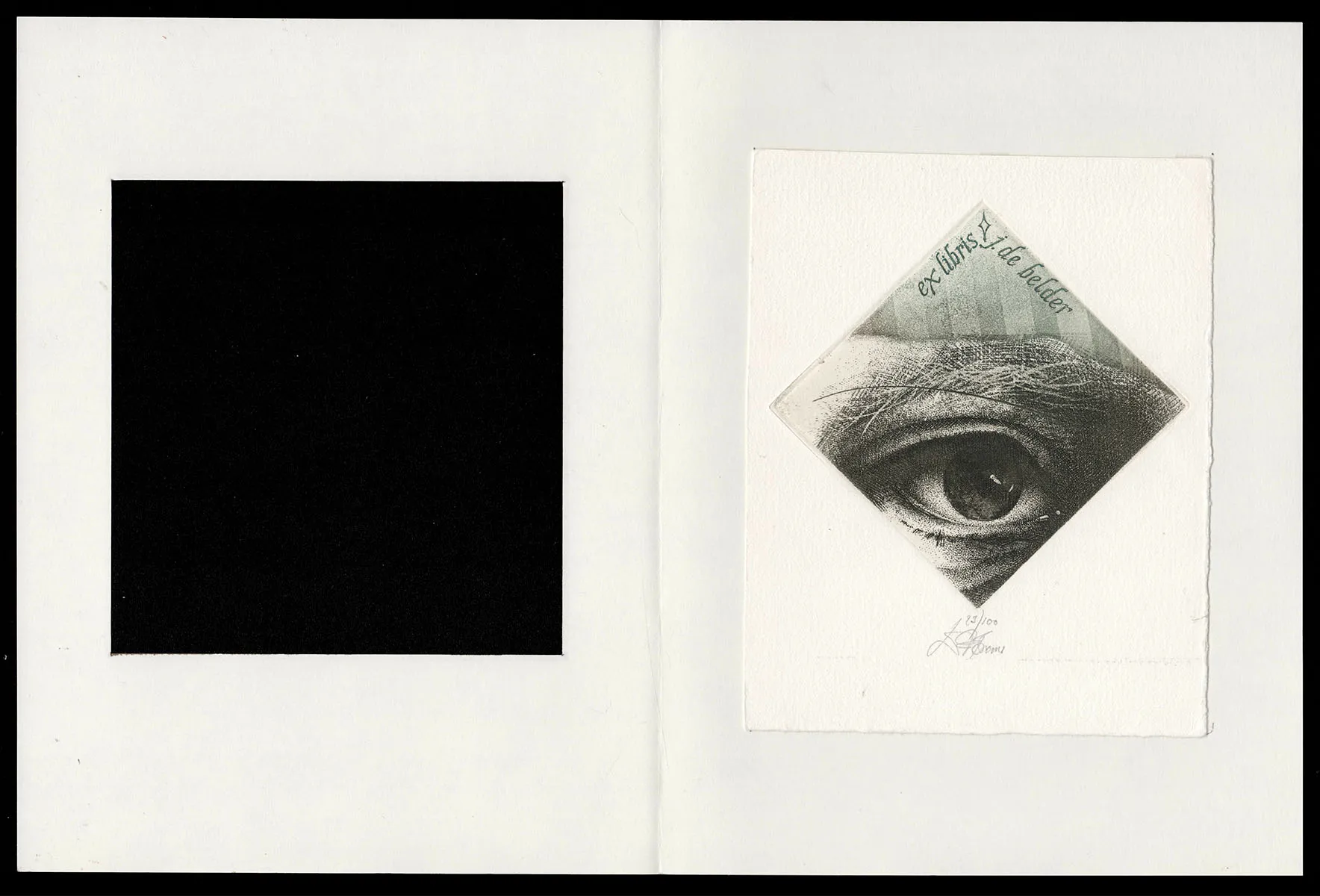 Ets, ex libris van de Belgische kunstenaar Walter F. Brems kopen