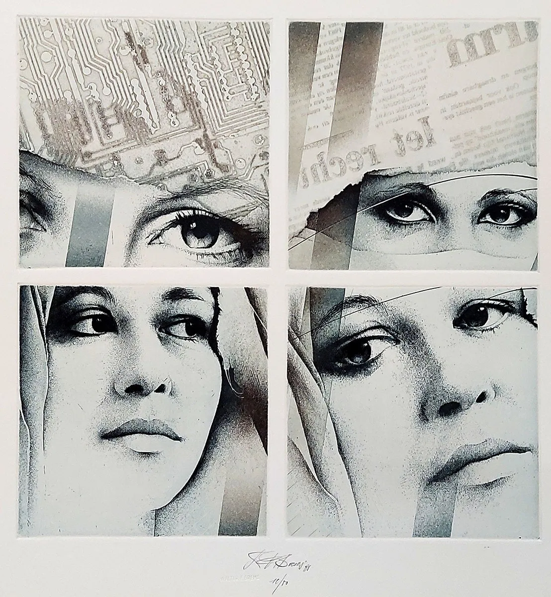 Kleurenets uit 1981 van de Belgische kunstenaar Walter F. Brems