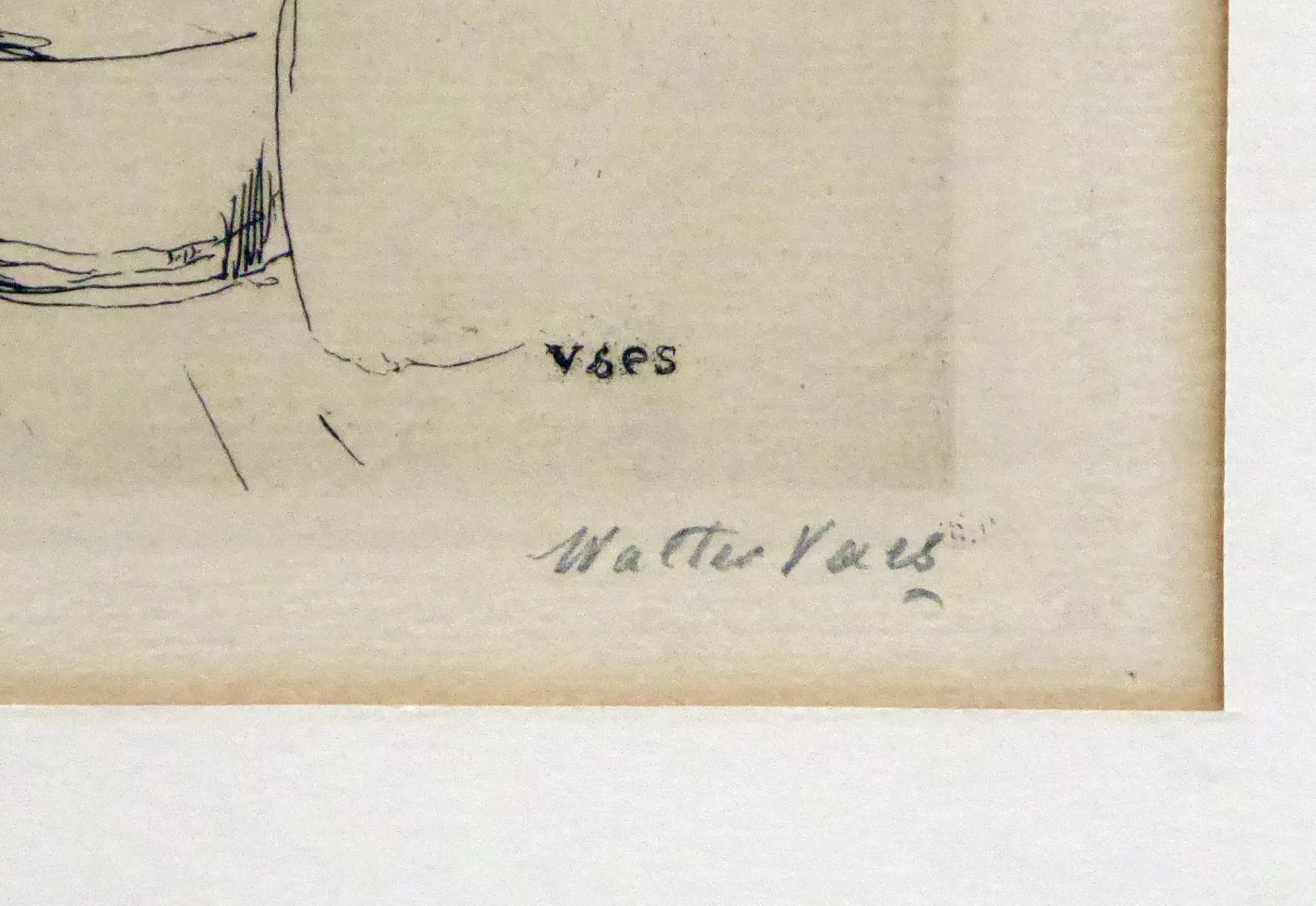 Ets van de Antwerpse kunstenaar Walter Vaes