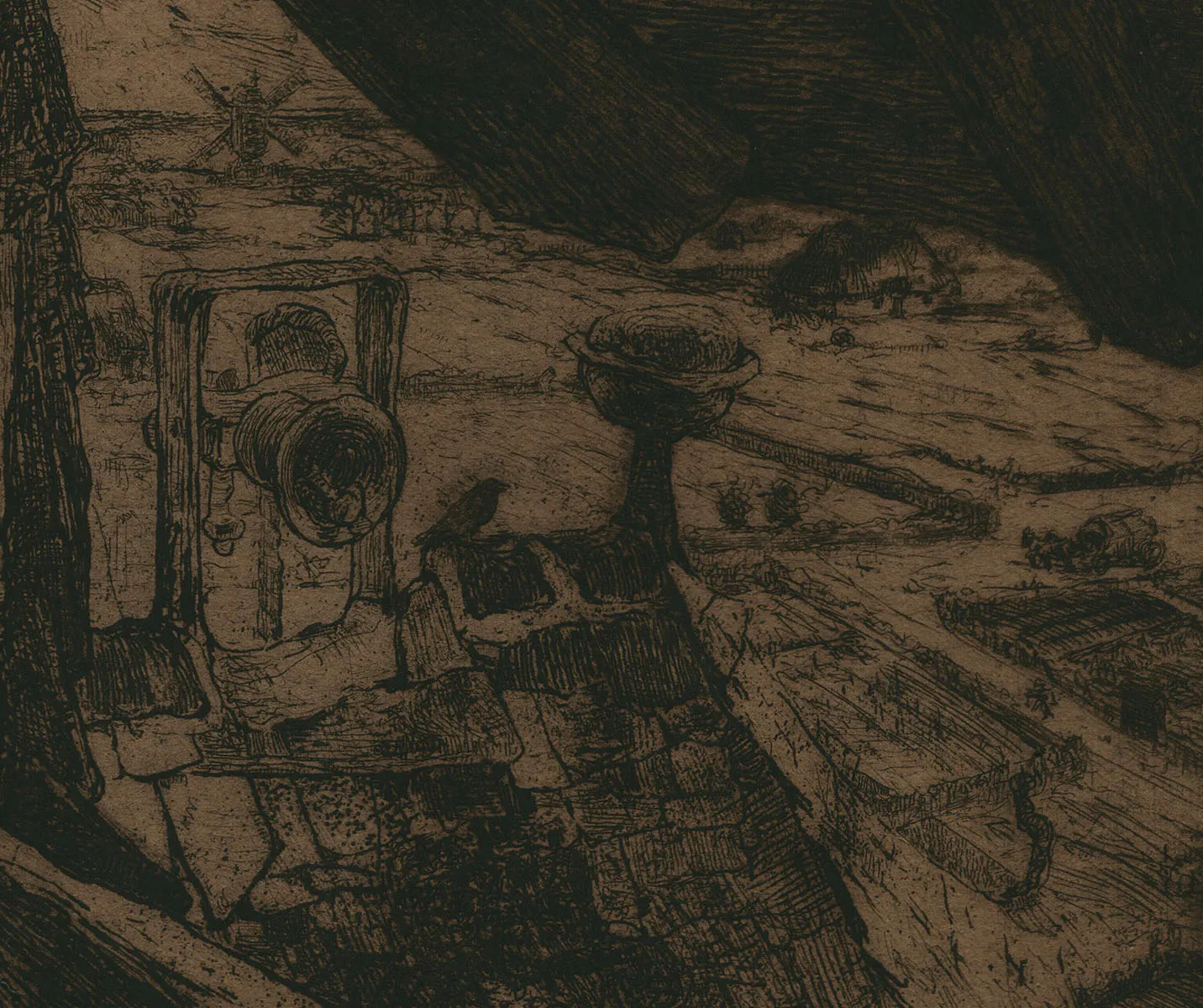 Buy a small old etching by the Antwerp artist Walter Vaes