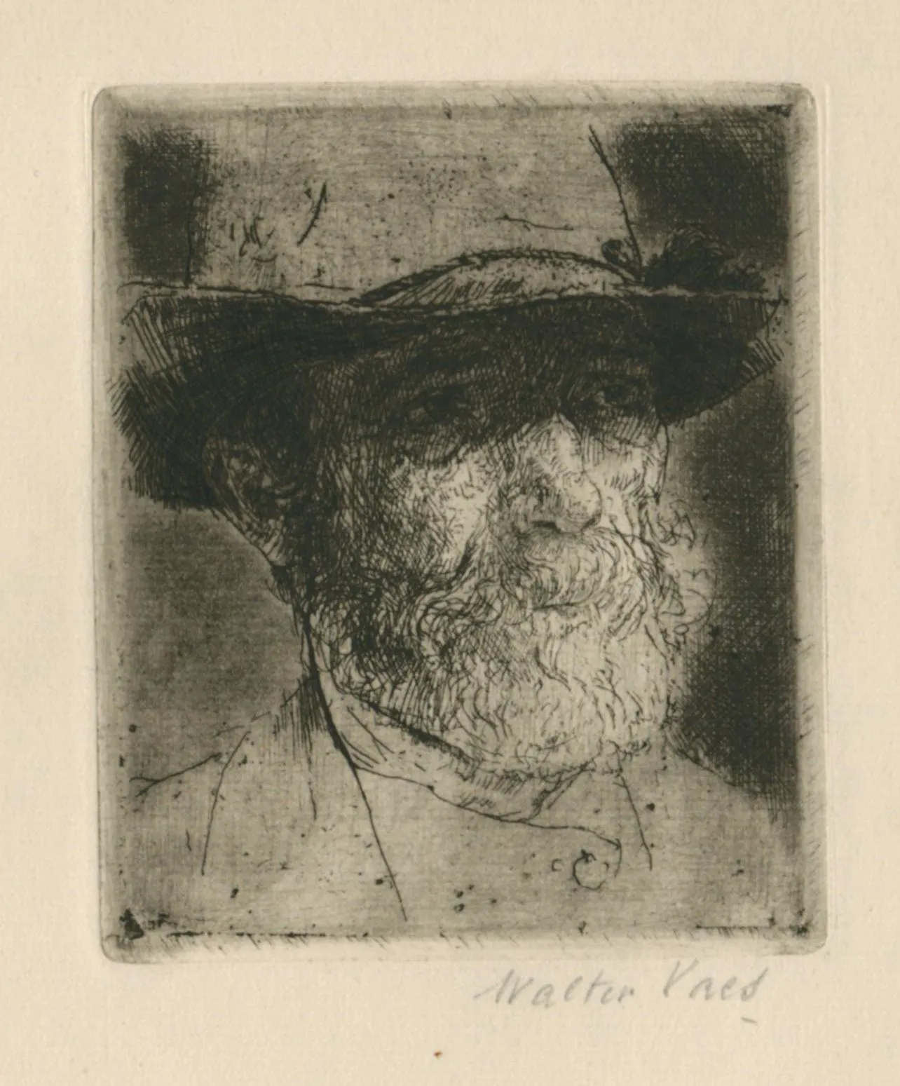 Ets van de Antwerpse kunstenaar Walter Vaes