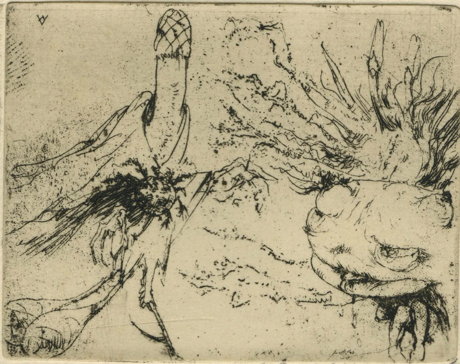 Etching by the Antwerp artist Walter Vaes