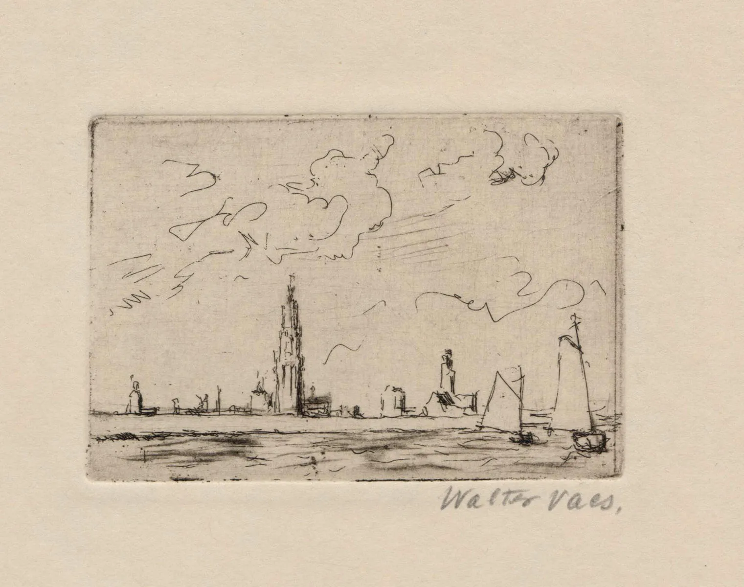 Oude ets van de Belgische kunstenaar Walter Vaes kopen