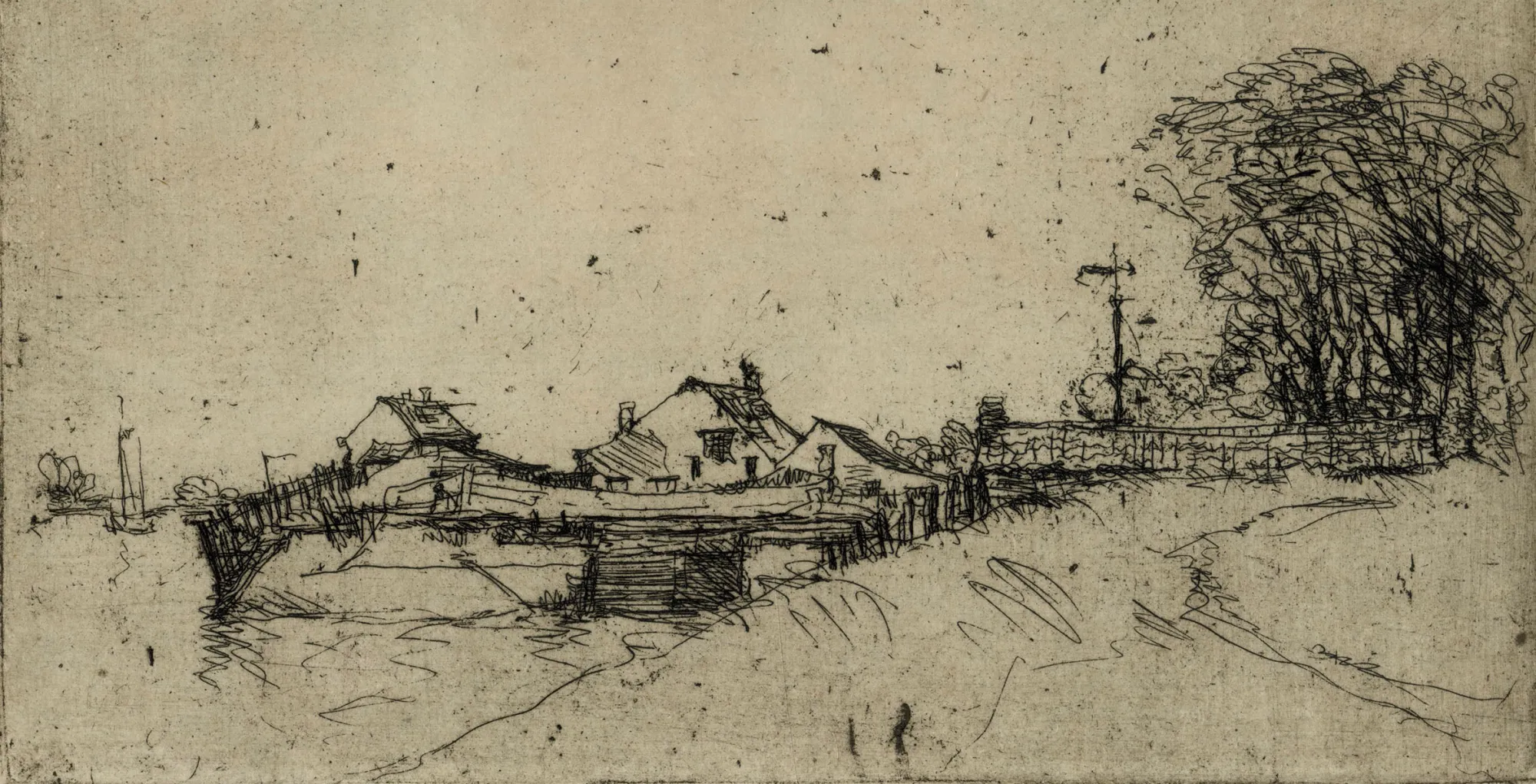 etching from 1908 by the Antwerp artist and etcher Walter Vaes