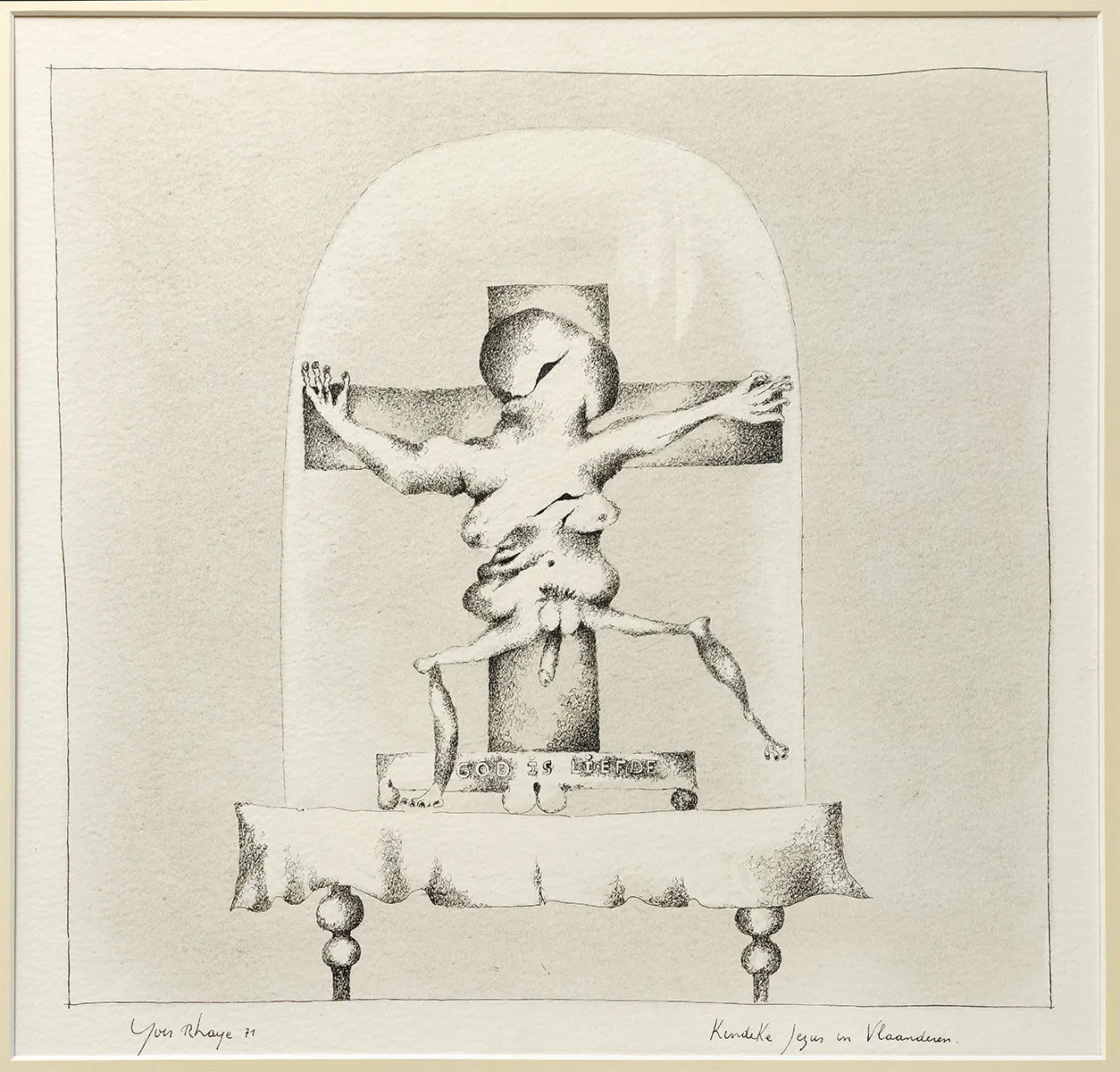 Achetez un dessin de 1971 de l'artiste belge Yves Rhayé