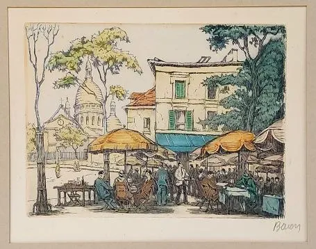 Franse kunstenaar Marcel Julien BARON, schilder en grafisch ontwerper