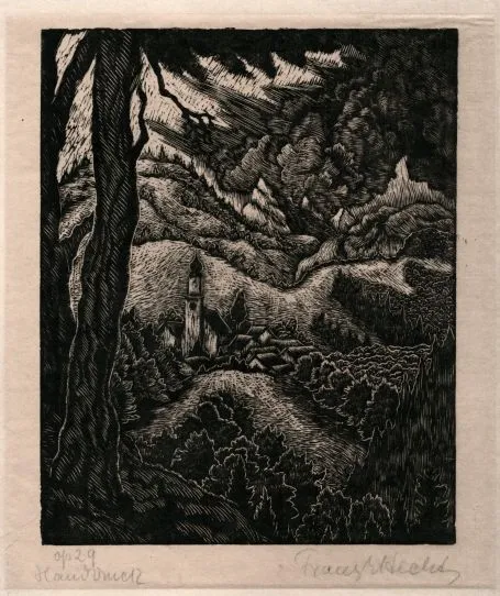 Woodcuts and artworks from Franz Emanuel Hecht