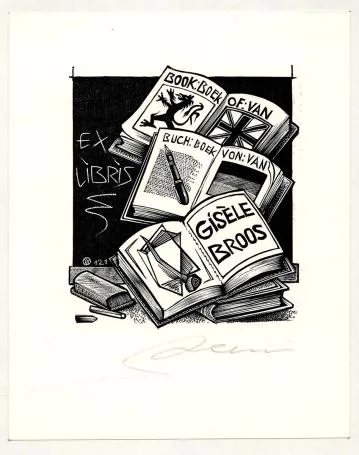 Ex librissen Belgische en Internationale kunstenaars u kan kopen