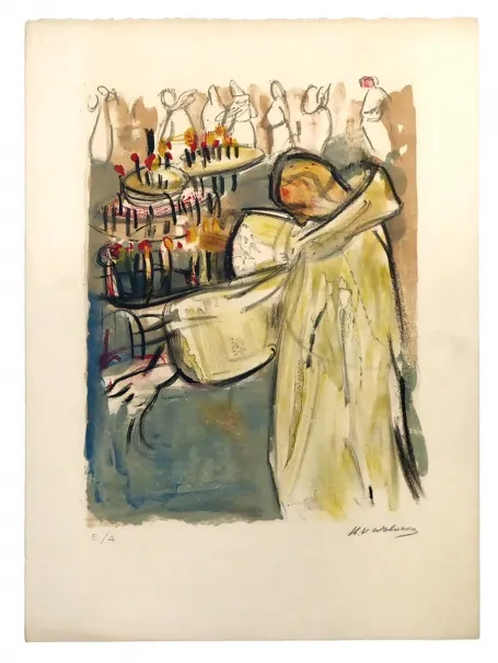 Schilderijen grafiek van de Belgische kunstenaar Henri Victor Wolvens