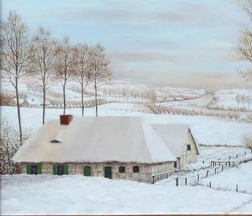 Een schilderij op canvas van de Belgische kunstenaar Albert De Cooman