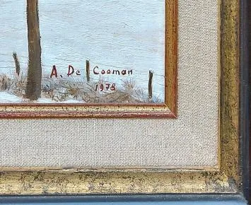 Une peinture sur toile de l'artiste belge Albert De Cooman