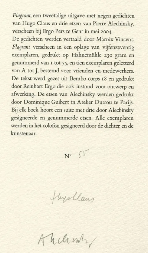 Buy an etching by Pierre Alechinsky from Flagrant 2004