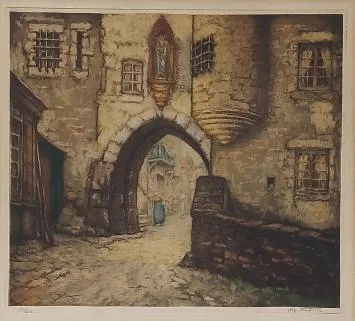 Ets van een oude doorgang te Antwerpen van Alfred Van Neste