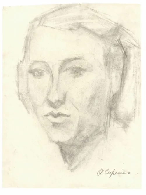 Originele pentekening van Anna Cupéris, Belgiusche kunstenares