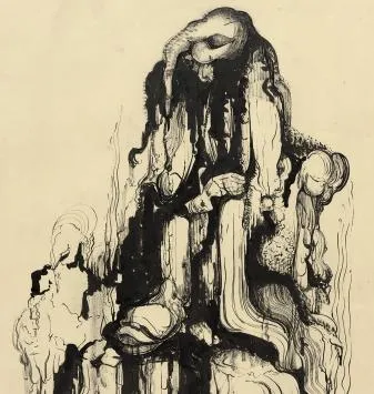 Tekening, luiheid van de Belgische kunstenaar Bert Hildebrandt kopen