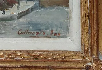 Kunstschilder Callaerts, Zicht op Brugs Minnewater