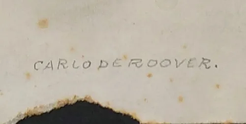 Tekening uit 1978 van de Belgische kunstenaar Carlo De Roover