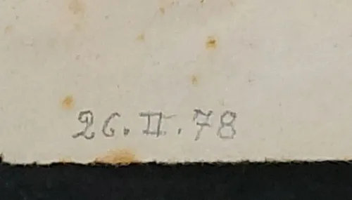 Tekening uit 1978 van de Belgische kunstenaar Carlo De Roover