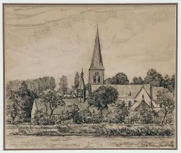 Houtskooltekening kopen van de Belgische kunstenaar Casimir Heymans