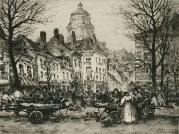 Ets van de Brusselse kunstenaar, etser Jef Codron kopen