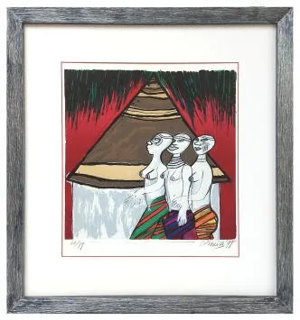 Corneille, litho uit Omaggio a Leopold Sedar Sengor 1977