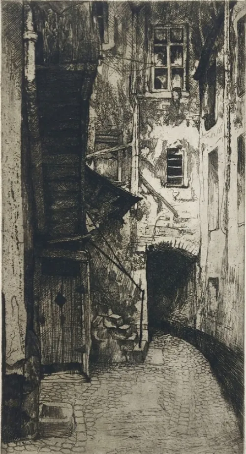 Acheter la gravure signée du graveur belge Désiré Naeyaert