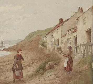 Painting on paper by the British artist Edward C. Booth