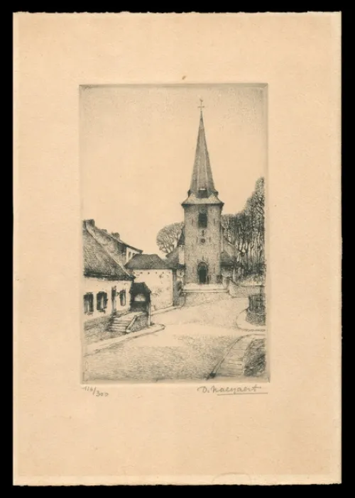 Buy a signed engraving by the Belgian etcher Désiré Naeyaert