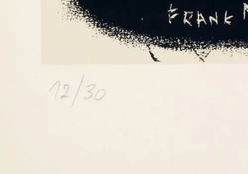 Belgische kunstenaar Frank Maieu een litho uit 1984