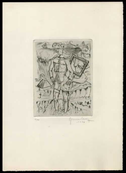 Buy a drypoint etching from 1946 by the Belgian artist Frans Dille