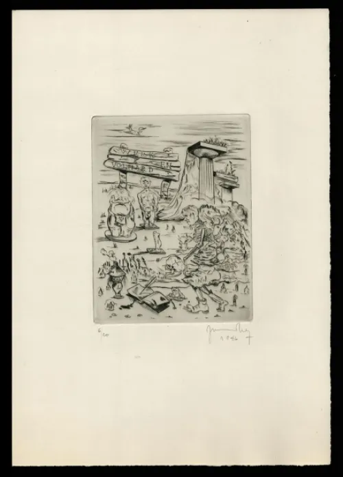 Acheter une gravure à la pointe sèche de 1946 de l'artiste belge Frans ...