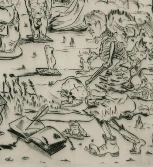 Buy a drypoint etching from 1946 by the Belgian artist Frans Dille