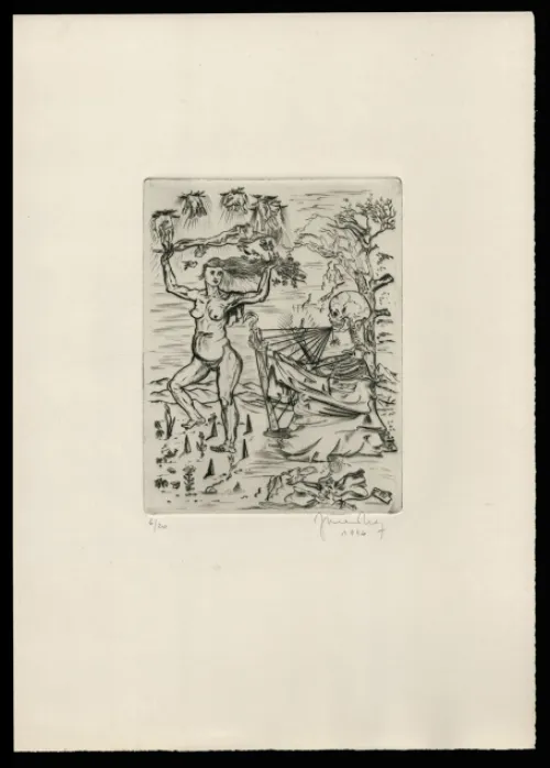 Buy a drypoint etching by the Belgian artist Frans Dille