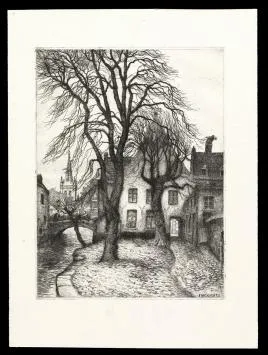 Grote ets kopen van de Belgische kunstenaar Frans Nackaerts