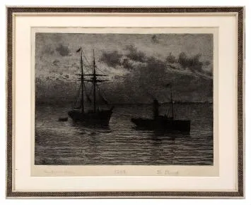 Gravure van de Antwerpse kunstenaar Frans Proost uit 1893