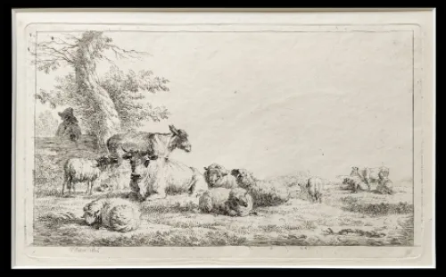Gravure XIXe siècle de l'artiste belge Frédéric Théodore Faber