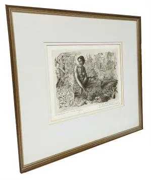 Grote gravure van de Mechelse kunstenaar Gustaaf De Bruyne kopen