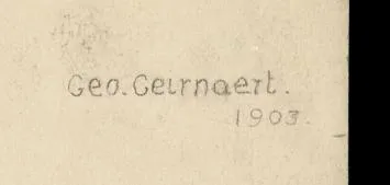 Kunstwerk 1903 portret van de Belgische kunstenaar Georges Geirnaert