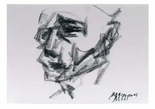 Buy charcoal drawing by the sculptor Ronald De Winter