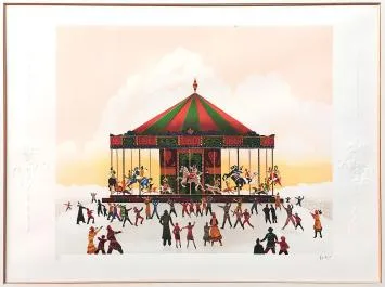 Lithograph by the French graphic artist Isabelle Baillén