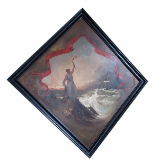 19 de eeuwse schilderij van Henri Bource en Robert Montgomery