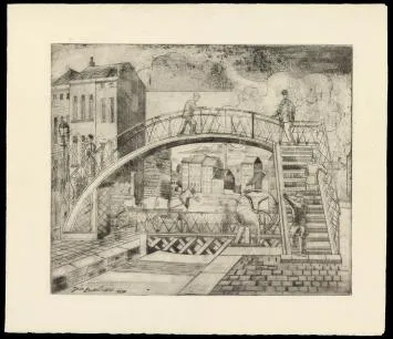 La passerelle from 1934 by the Belgian artist Jean Brusselmans